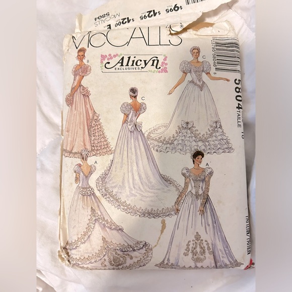 McCall's | Dresses | Vintage Mccalls 584 Wedding Dress Patterns Alicyn ...